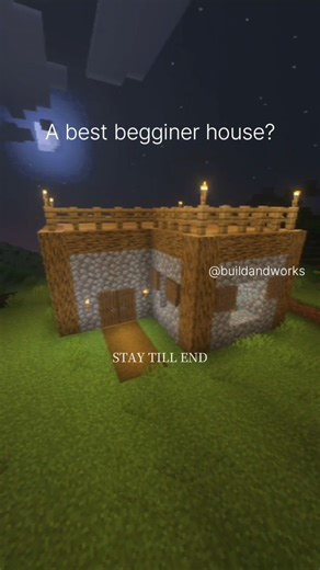 HOW TO BUILD A BEST BEGINNER HOUSE IN MINECRAFT #shorts #minecraft #howto #minecraftshorts #builds