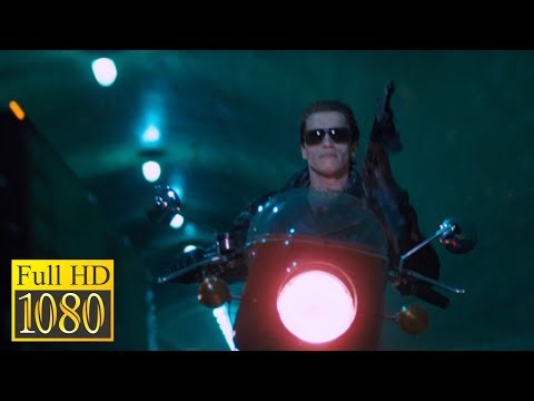 Arnold Schwarzenegger chases Sarah Connor down the highway / The Terminator (1984)