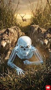 What happens if you raised by wolves? #youtubeshorts #skeleton #wolves #shorts #viral #bones