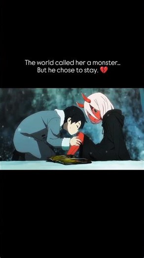 Hiro Reading a Book to Zero Two as a Child 💔 | Darling in the Franxx Backstory #anime #viral