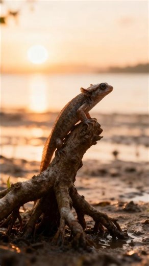 Mysterious Creature by the Water! 🦎 Amazing Amphibian