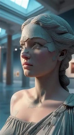 Statue Comes Alive 😱 | Woman Statue to Human Transformation (AI) #beforeandaftermagic