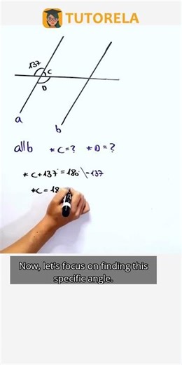 Angle Calculations with Parallel Lines: Solve 137° #Math #ParallelAndPerpendicularLines