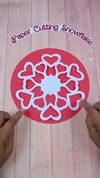 Snowflake with Heart Pattern | DIY Craft ❤️❄️