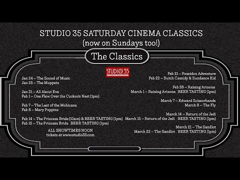 2026 Saturday Cinema Classics at Studio 35