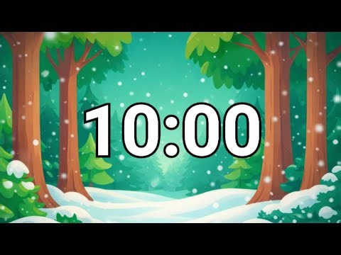 10-Minute Cozy Snowy Forest Timer | Calm Focus Countdown