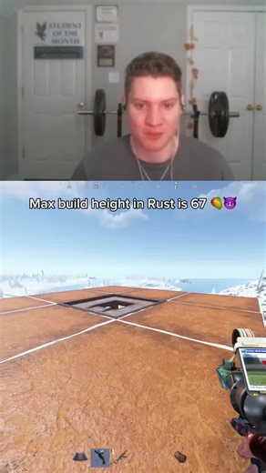 67 is the max build height in Rust #rust #rustbase #akrecoil #rustpvp #rustbuilding