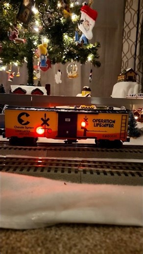 Menards Trains O Gauge Chessie Boxcar With Lights