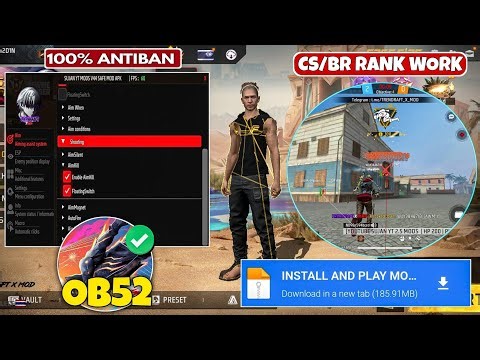 OB52 FREE FIRE MOD MENU 🔥 UNLIMITED DIAMOND HACK 🔥 FF MOD MENU APK 2025