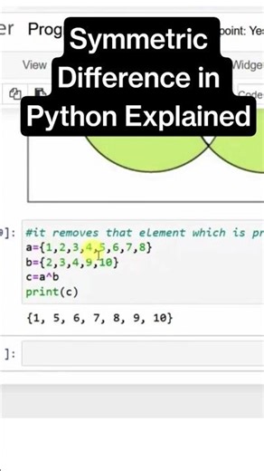 Python Programming Symmetric Difference Made Simple #python #ai