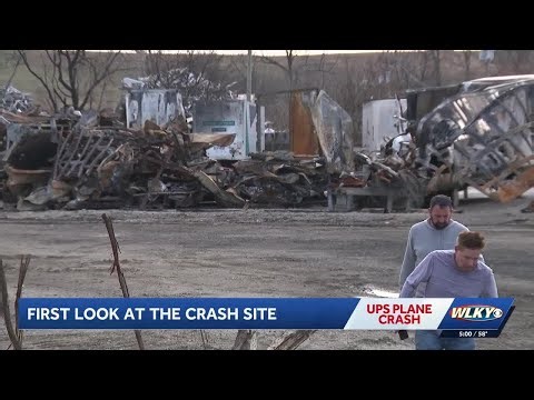 A first look at the UPS plane crash site in Louisville