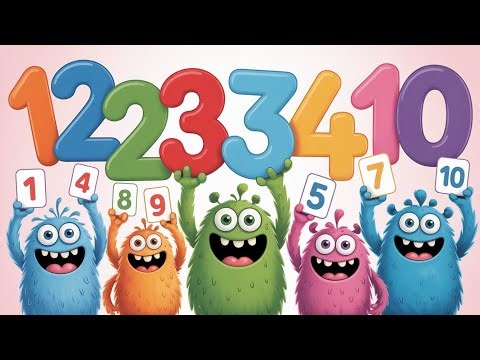 Count Numbers 1 to 10 with Monsters 👾 | Counting | 1 to 10 | Number Song for Kids 