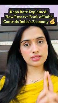 Repo Rate Explained: How Reserve Bank of India Controls India’s Economy 💰📉 #shorts