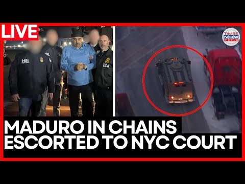 MADURO ARRIVES IN COURT: Live Aerials Of Convoy In New York | Maduro’s First US Hearing