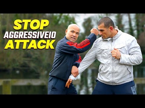 Aggressive Attacker Punch Defense Street Self Defense