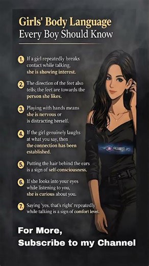 Psychology of Girls’ Body Language | Girls Psychology | USA | Australia | Canada | Norway | Denmark