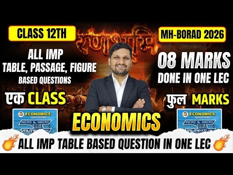 All IMP Table, Figure, Passage Based Question | 12th ECONOMICS LIVE🔴PART 01 | 08 Marks Sure 🎯| AKCA