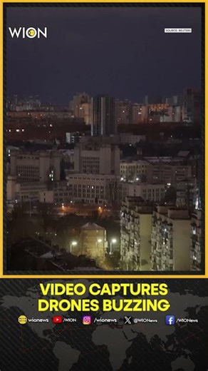Video Captures Drones Buzzing, Gunfire and Blast in Kyiv Amid Russian Attack | WION Shorts
