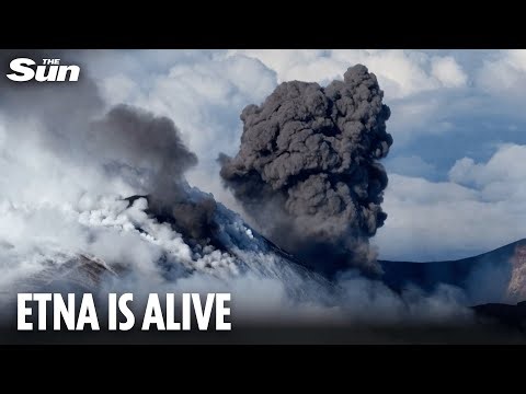 Erupting Mount Etna spews ash and lava as yellow alert is declared