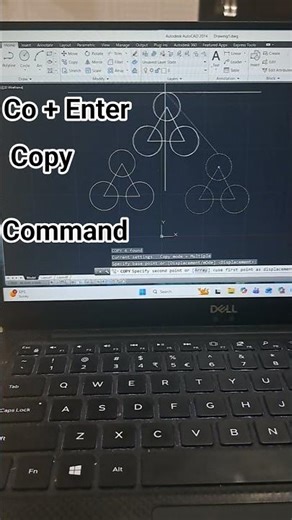 Co + Enter copy command Autocad Shortcut Keyboard trick #Autocad #computer #command #copy #trick