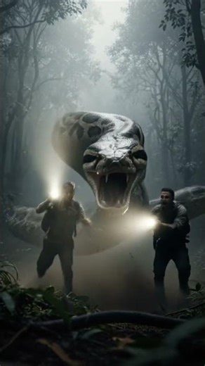 Giant Python Attacks Hunters – Real Jungle Horror 😱#animals #wildlife @AnimalHT2721