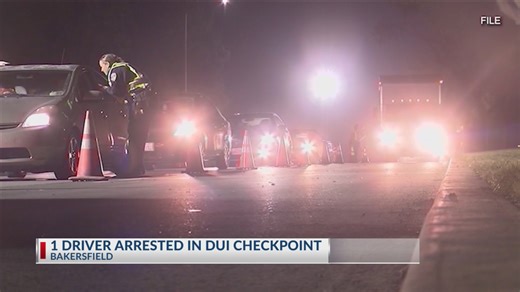 1 driver arrested during DUI checkpoint