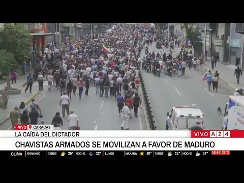 🚨 VENEZUELA: CHAVISTAS ARMADOR SE MOVILIZAN A FAVOR DE MADURO
