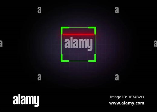 Scanning the QR code icon animation a neon scanner icon displays a glowing, sleek representation of a barcode or QR code scanner, with light beams or digital lines Stock Video Footage - Alamy