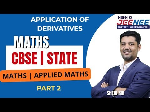 12TH - CBSE | STATE - MATHS | APPLIED MATHS | BUSINESS MATHS - APPLICATION OF DERIVATIVES PART 2