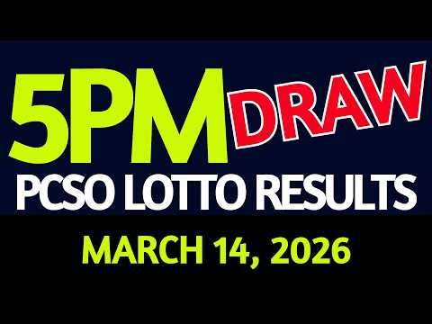 Lotto Result Today 5pm draw March 14, 2026 PCSO