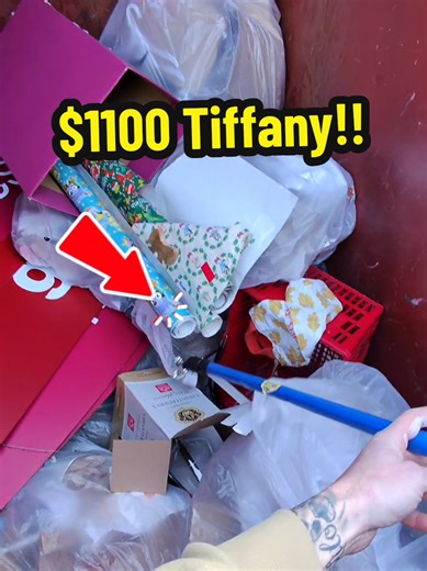 I found a Tiffany wristlet in the dumpster and all these expensive books!! Is it authentic? #tiffany #jewelry #usa #dumpsterdiving #pov
