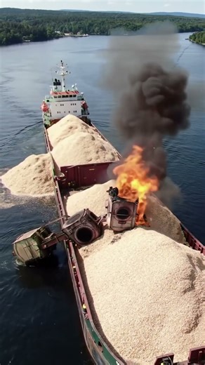 Machine EXPLODES on a Moving Ship! #disaster