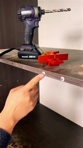 Drill holes in the door panel to install the spring-loaded device