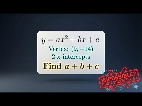 SAT Math Hack: Vertex Form & Coefficients