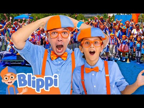 🏆Blippi vs 150 People Play The ULTIMATE Be Like Blippi Challenges 🏃‍♂️