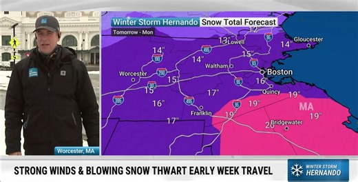 Meteorologist Reynolds Wolf is live in Worcester, Massachusetts, where conditions are expected to deteriorate as Winter Storm Hernando ramps up. Here is the latest on the timing of the heaviest snow and the impacts on your commute: | The Weather Channel