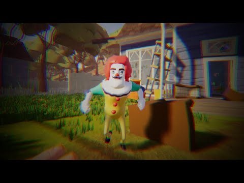 BLOCKING MY CLOWN NEIGHBOR IN WITH SOME OLD CHAIRS - Hello Neighbor Mod