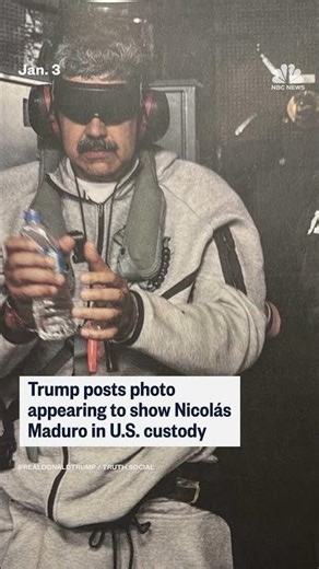 Trump posts photo appearing to show Nicolás Maduro in U.S. custody