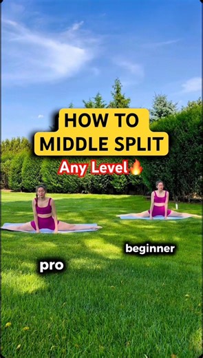 How to do a Middle Split: 5 Exercises — Beginner & Pro 💛 👉🏻Start where you are and progress step by step toward your middle split. These moves improve hip mobility and flexibility🔥 SAVE this for your next stretch session 💪 👉🏻 Which one feels the tightest for you?👇 . . #flexibility #stretching #middlesplits #yogapractice #stretchingexercises | Flex with Olha