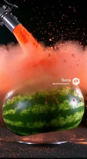 This Watermelon Didn’t Survive… 😱🔥