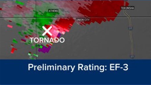 Union City tornado - March 6th, 2026 radar loop
