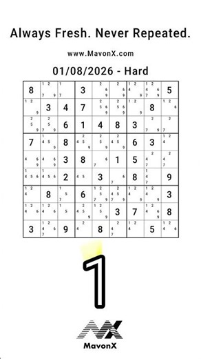 MavonX's Hard Sudoku: Exclusive Region #4