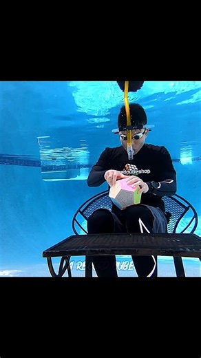 Examinx Cube Solve in Underwater [7 hours] World Record #rubikscube #viral #shorts