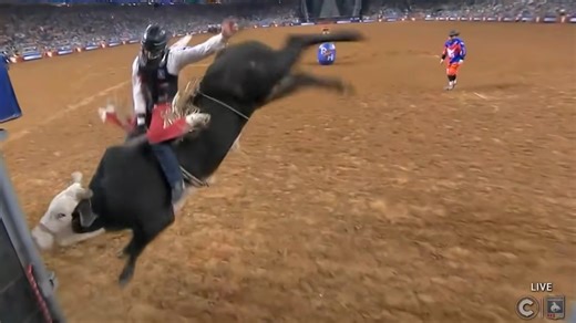 Watch what happens when bulls start throwing riders - it gets ugly