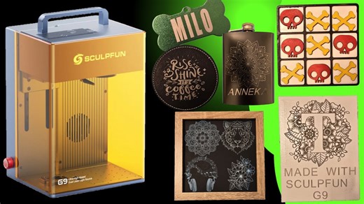 SCULPFUN G9 dual laser - compact, powerful & safe!