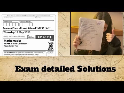 GCSE Edexcel Maths Foundation Paper 1| Nov 2024 Exam Walkthrough Full detail solutions