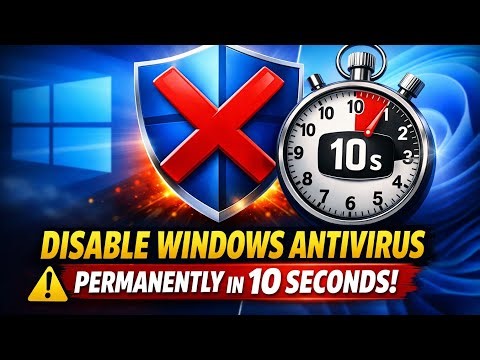 Windows 10/11 Defender Antivirus Permanent Remove✅
