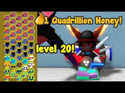 Rich Noob Made 1 Quadrillion Honey! Unlocked Coconut Belt! Level 20 In Bee Swarm Simulator Roblox!