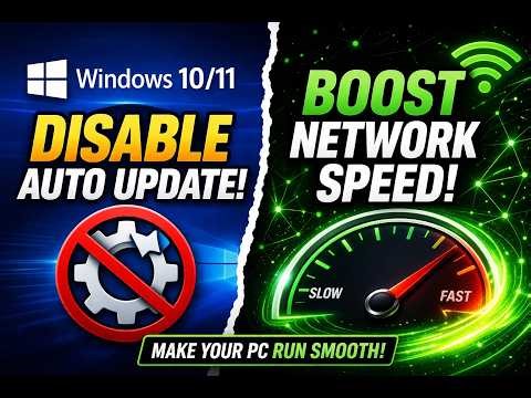 Disable auto-update in win 10 and 11 | make network run SMOOTHER on pc.