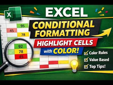 Excel Conditional Formatting Color Rules | Highlight Data Easily.
